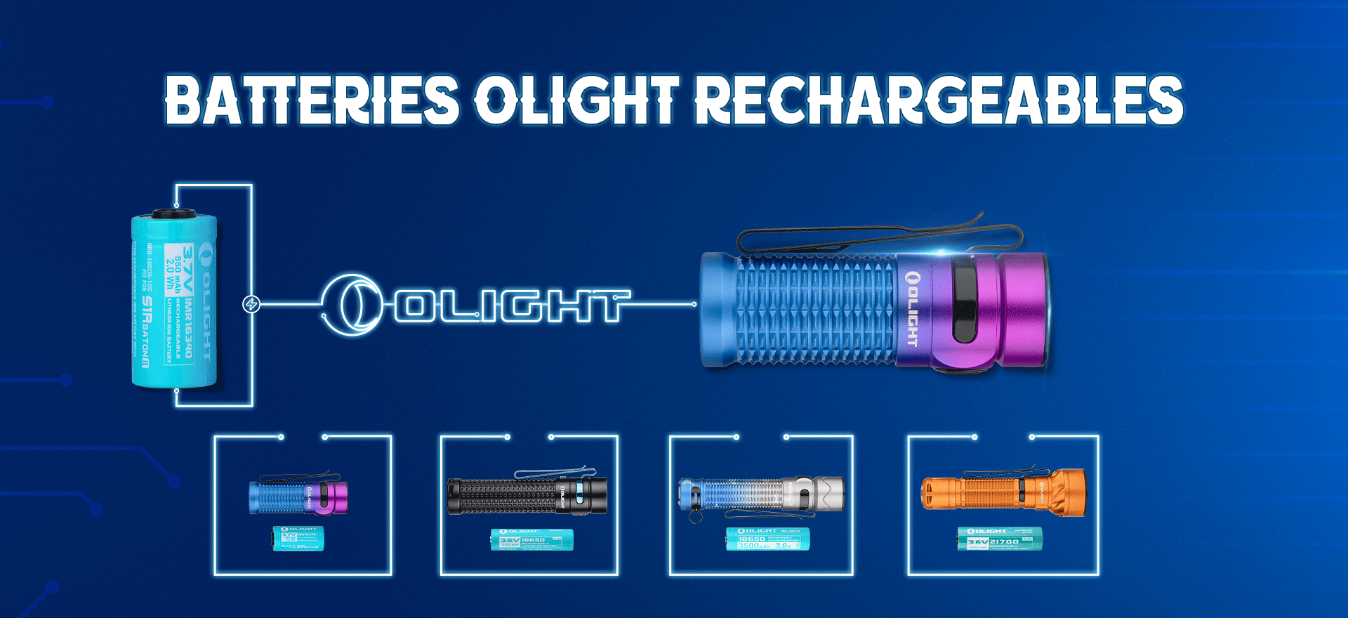 Nouveaux Accessoires Disponibles : Batteries Olight Rechargeables