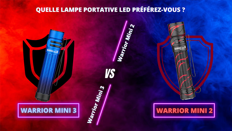 Quelle lampe portative led préférez-vous : Warrior mini 2 ou Warrior ...